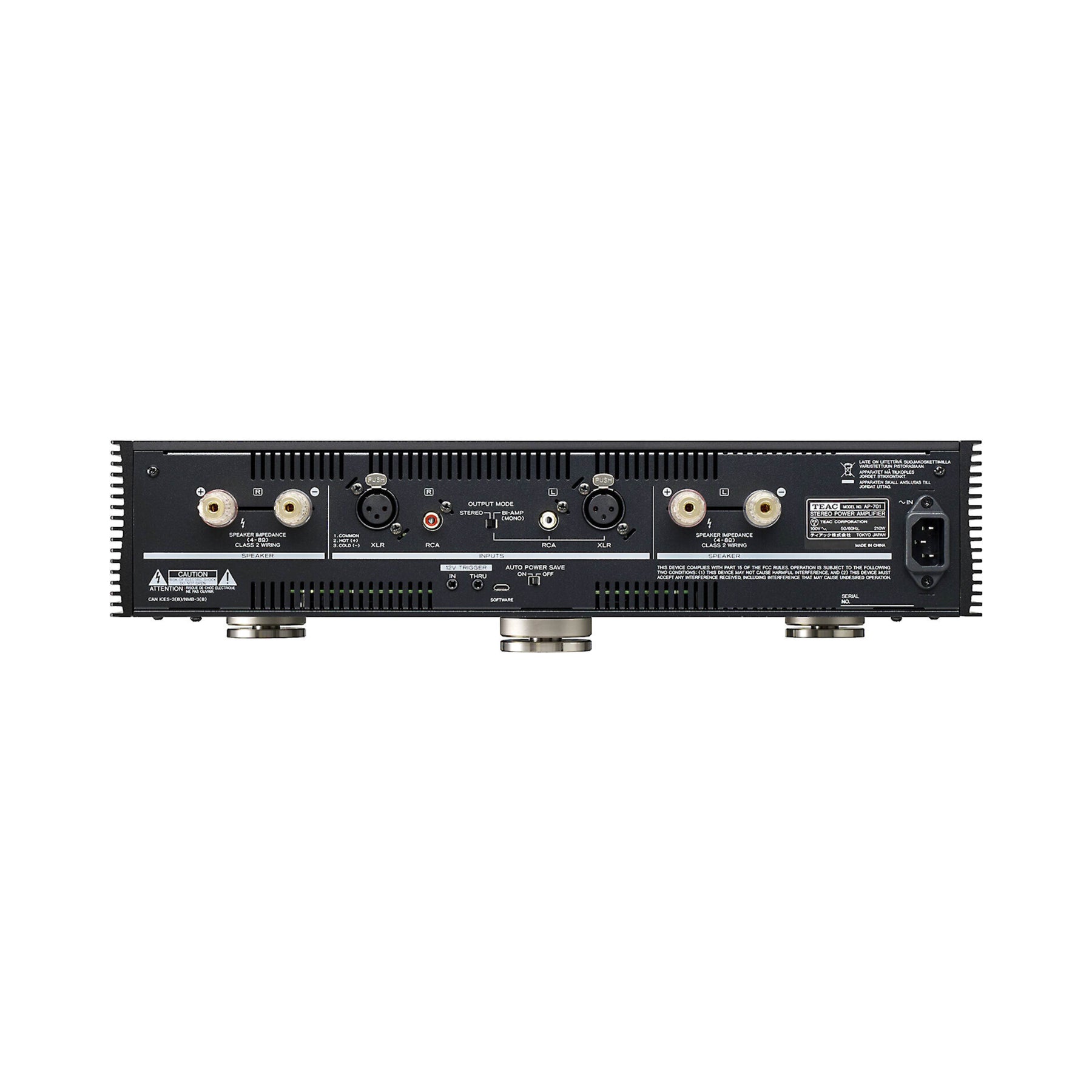 TEAC AP-701 Stereo Power Amplifier (Black) - Clearance / Open Box ...