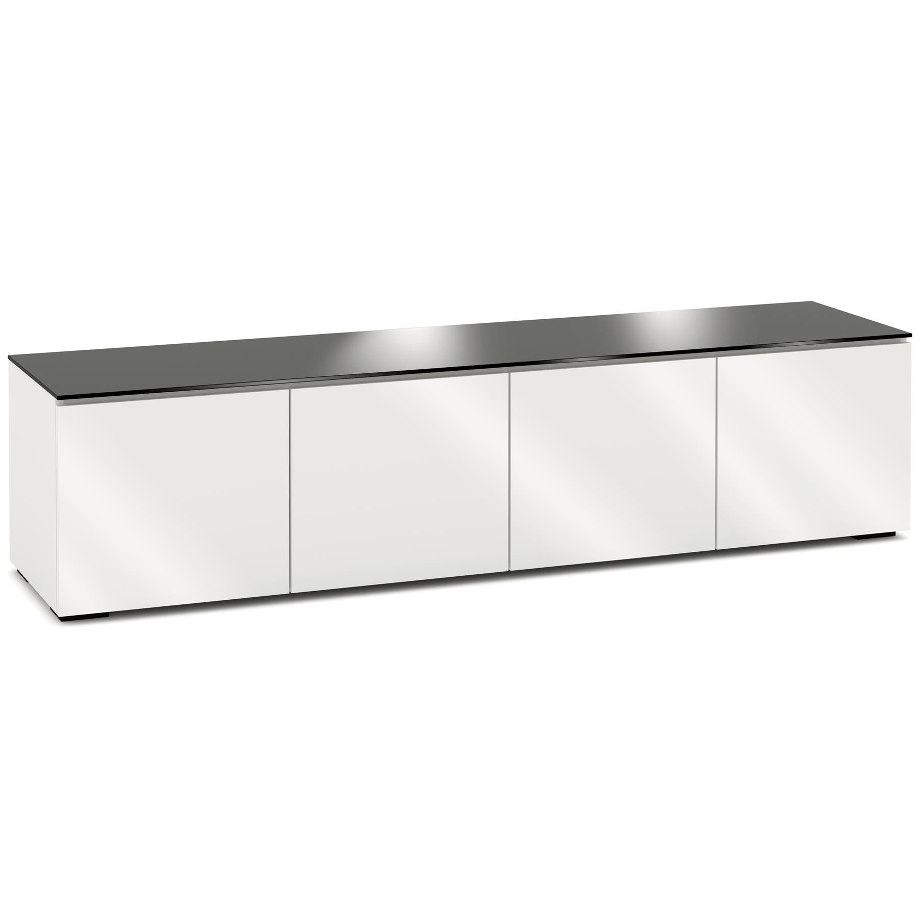 Salamander Miami 247 - Quad AV Cabinet (Gloss White / Black Glass ...