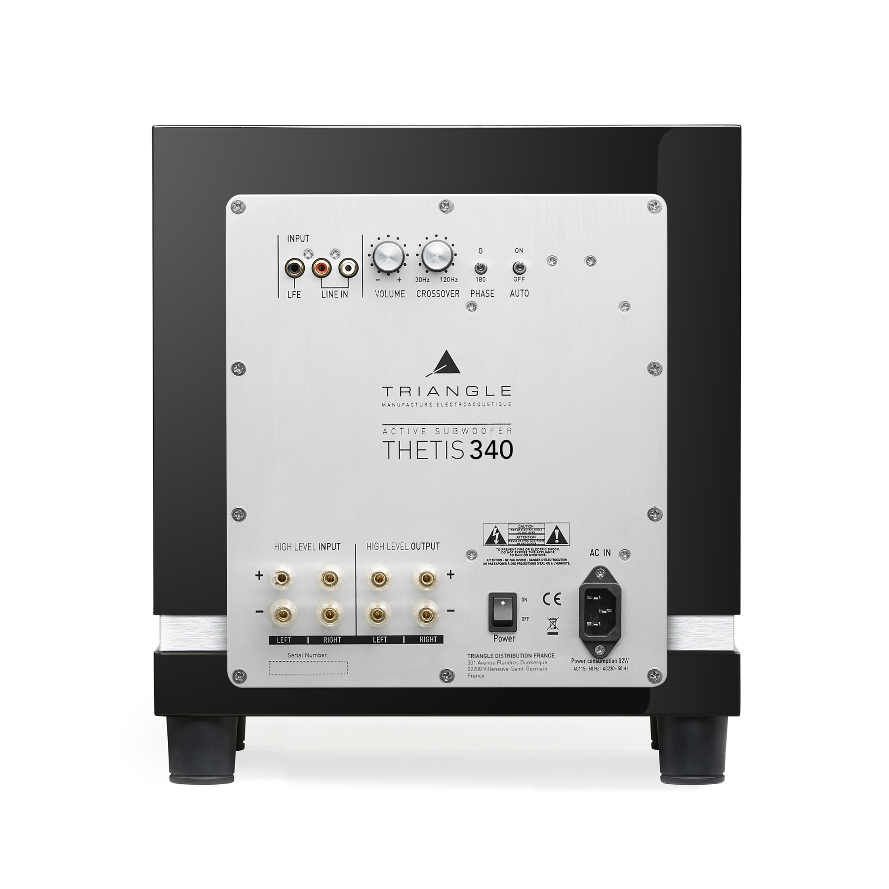 Triangle Thetis 340 Class D Subwoofer 250W | ListenUp